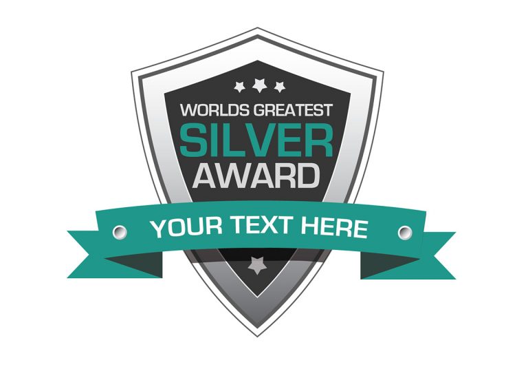 Vector Silver Award Badge – TrashedGraphics