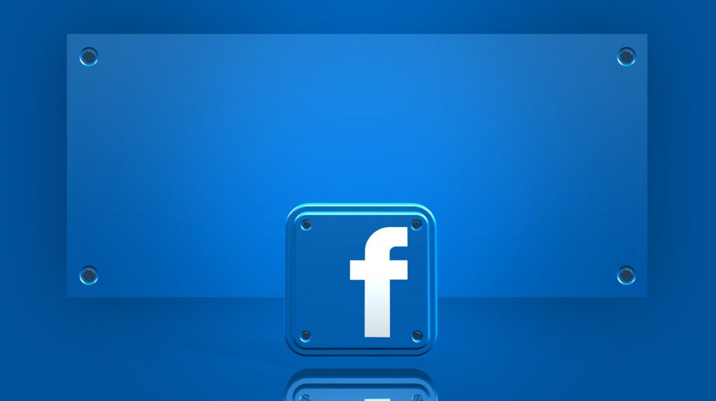 Widescreen PowerPoint template with 3d Facebook app icons – TrashedGraphics