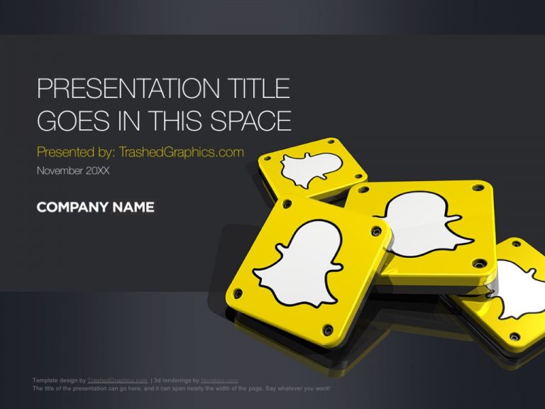 Social media PowerPoint template with Snapchat logos – TrashedGraphics