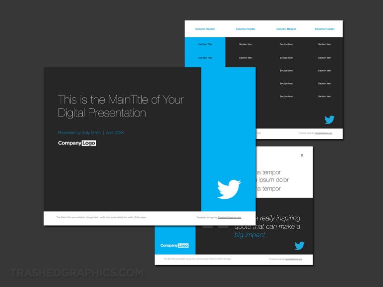 Twitter PPT slide decks for social media marketing – TrashedGraphics