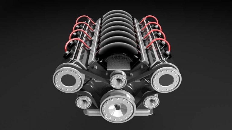 V8 engine 3d model for a wide variety of automotive projects ...