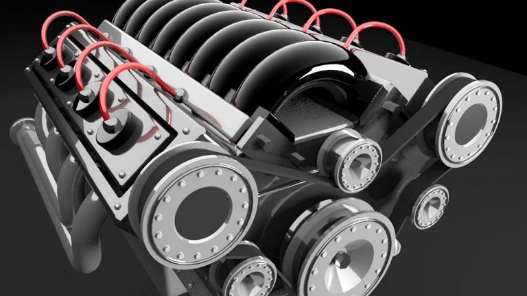V8 engine 3d model for a wide variety of automotive projects ...