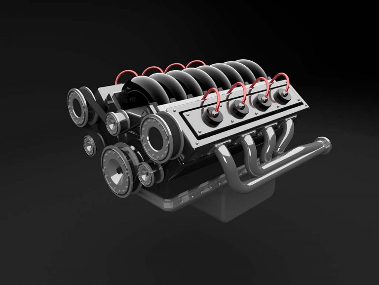 V8 engine 3d model for a wide variety of automotive projects ...
